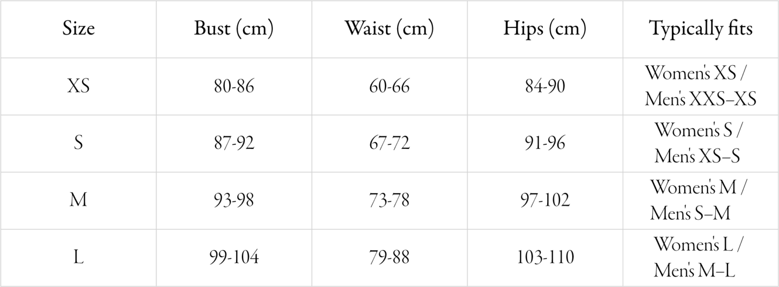 Size Chart - Outré
